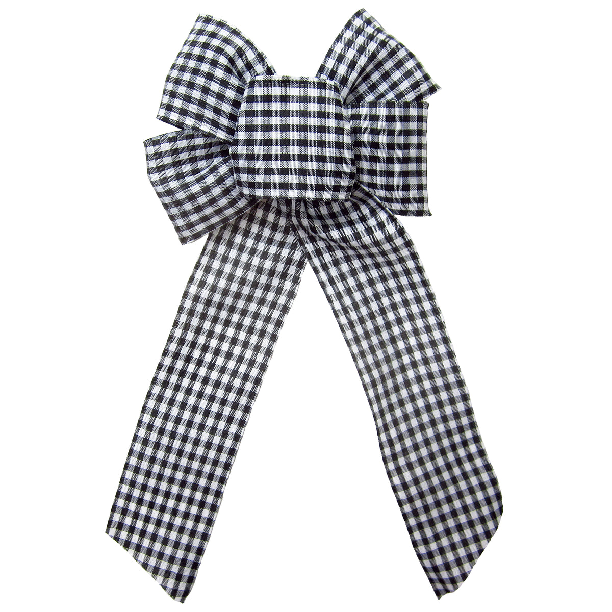 Spring Bows - Summer Bows - Spring Wreath Bows - Wired Gingham Black ...