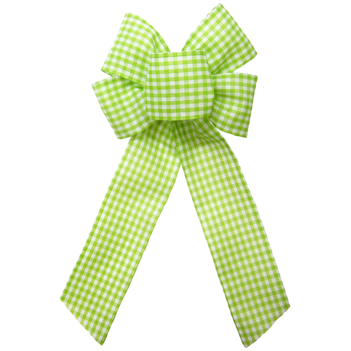 Spring Bows - Easter Bows - Spring Wreath Bows - Wired Gingham Lime ...